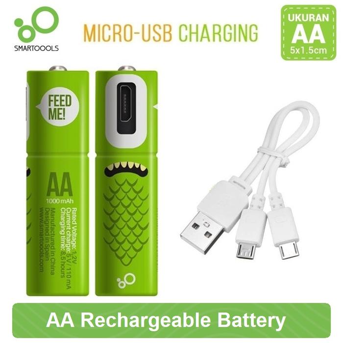 Jual Smartoools Baterai AA Micro USB rechargeable - Jakarta Barat ...