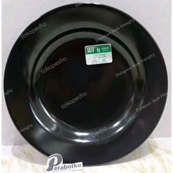 Jual Piring Ceper Hitam Premium Onyx 10" Jumbo Besar Saji Makan Nasi ...