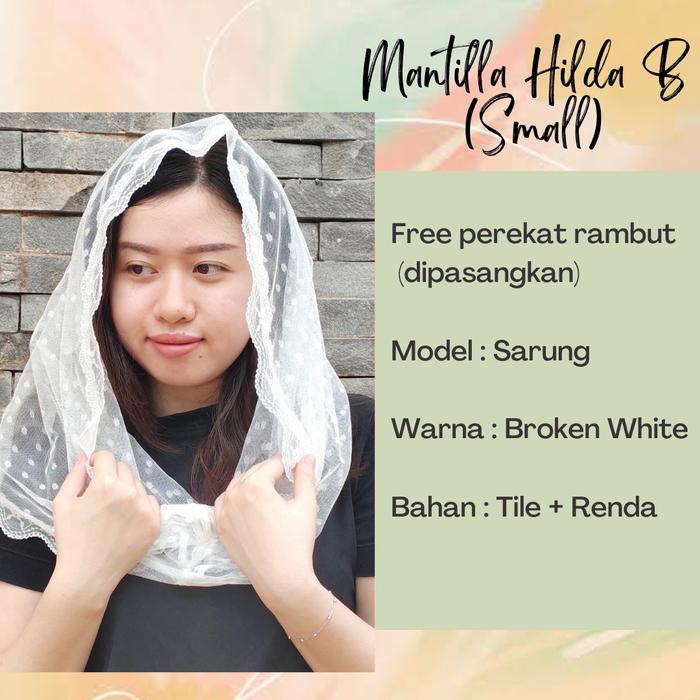 Jual Mantilla Mantila Kerudung Misa Church Veil Hilda Small Infinity ...