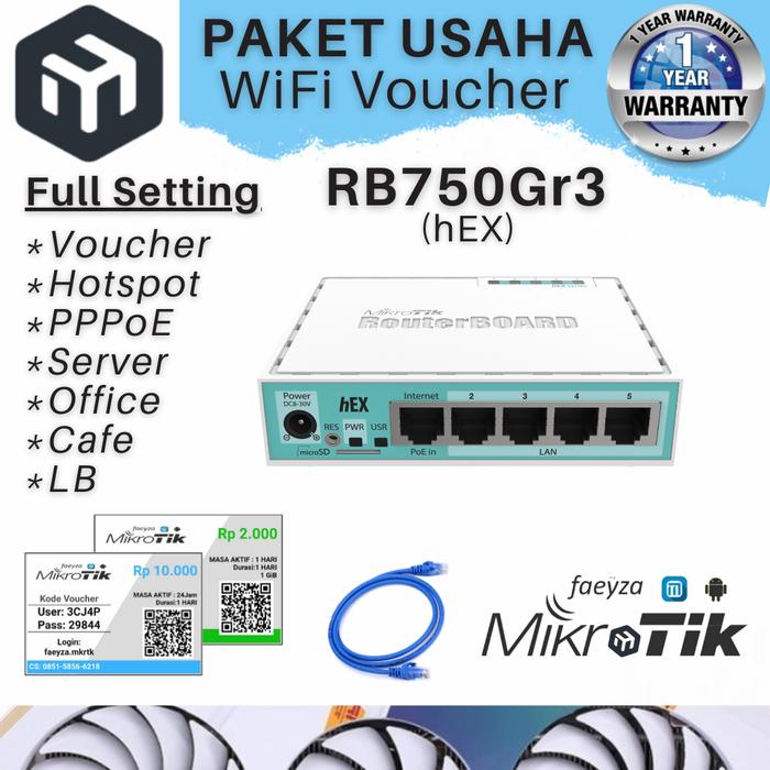 Jual Mikrotik RB750Gr3 750gr3 hEX-Lite full setting hotspot - Jakarta ...