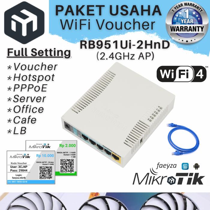 Jual MikroTik RB951Ui-2HnD Full Setting Hotspot Voucher Server Loadbalance - Jakarta Selatan ...