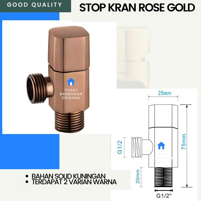 Jual STOP KRAN TOILET WC GOLD EMAS KERAN AIR KAMAR MANDI JET SHOWER ...