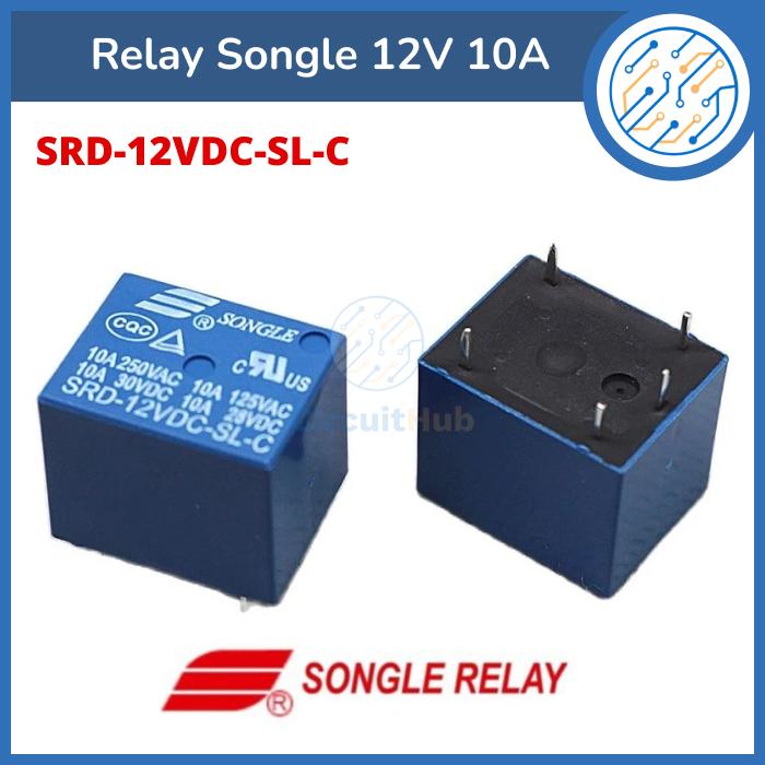 Jual Relay Songle 12V 10A SRD-12VDC-SL-C 5 Pin - Jakarta Utara - CircuitHub | Tokopedia