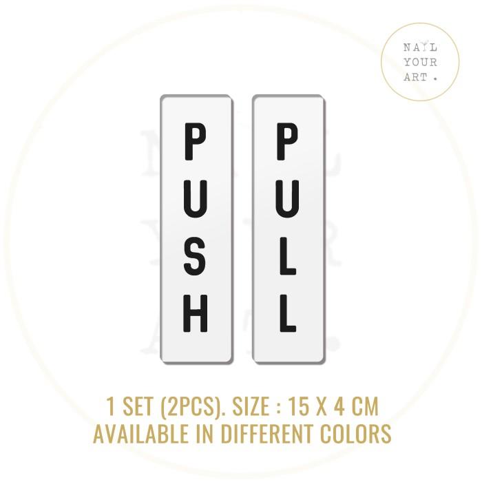 Promo Sign Akrilik Pintu - PUSH PULL MINIMALIS - MEDIUM 20 Cm - PUTIH ...