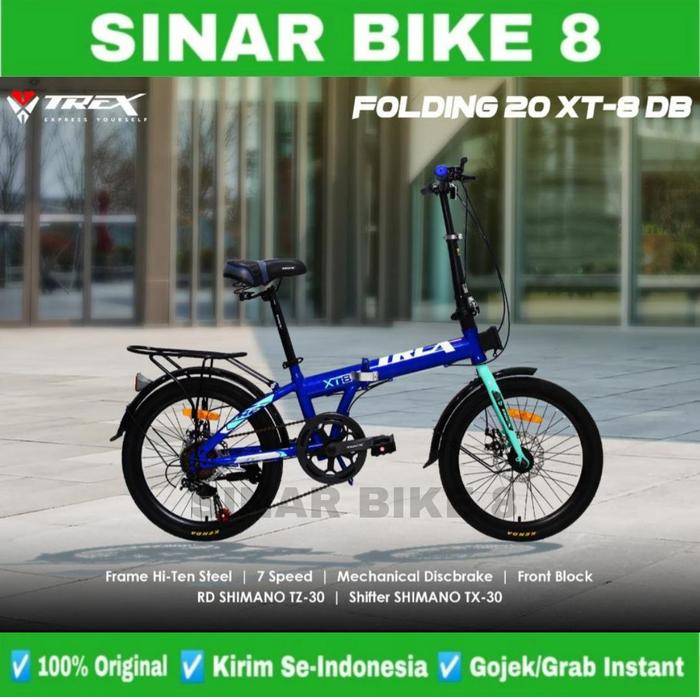 Jual Sepeda Lipat TREX XT-8 DB 7 Speed Folding Bike Ukuran 16 & 20 inch ...