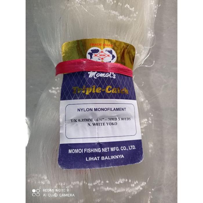 Jual jaring ikan momoi 6½ inch 0.35 70md/80yds YOKO jala pukat jaring ...