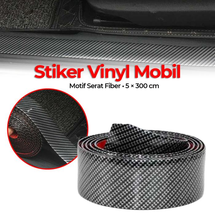 Jual Stiker Vinyl Carbon Fiber Mobil Pelindung Goresan Kendaraan - 5 x ...