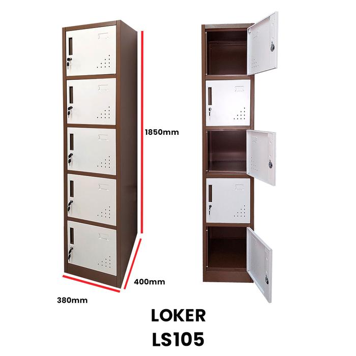 Jual Loker Besi ACERO Lemari Locker Besi ACERO - 5 Pintu 1 Baris, Rakit ...
