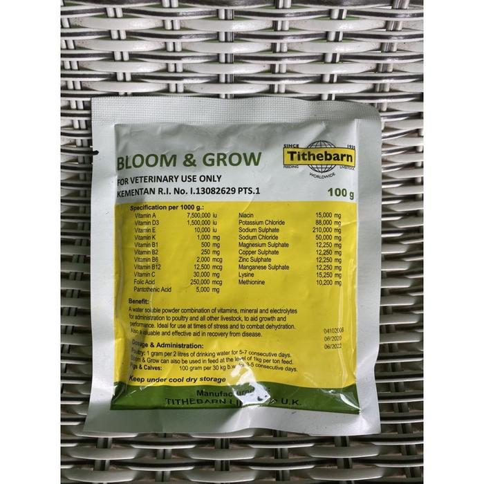 Jual VITAMIN BLOOM and GROW 100 gr (multivitamin bloom & grow) TERNAK ...