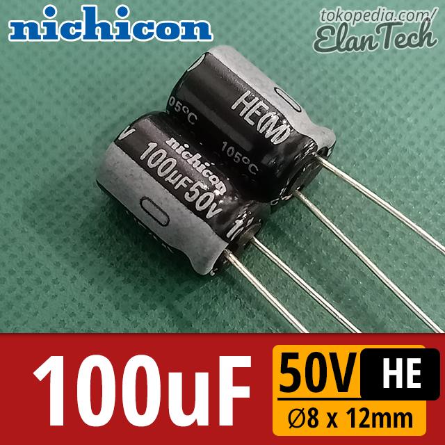 Jual Elco 100uF 50V Nichicon 100 uF Kapasitor Capacitor ElanTech ...