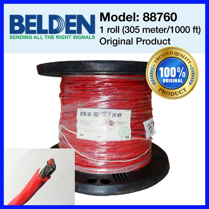 Jual Belden 88760 18 AWG 1 Pair Shielded Plenum Kabel Non-Conduit Roll ...