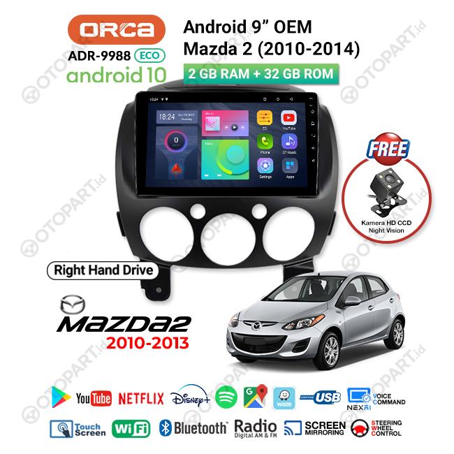 Jual Headunit Android Mazda 2 2007-2014 ORCA ECO 9988 RESMI - Jakarta Pusat - Juragan Damper ...