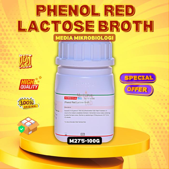 Jual phenol red lactose broth, media mikrobiologi, 100gr - Kab. Bogor ...