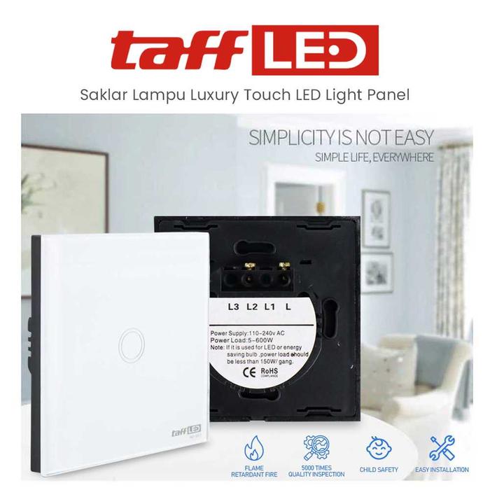 Promo Saklar Lampu Smart Luxury Sentuh LED Light Panel Wall Switch ...