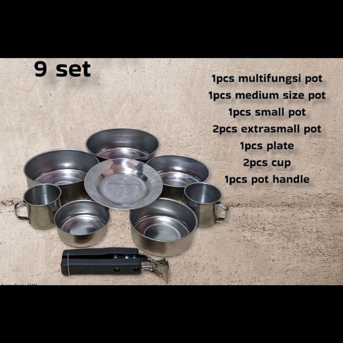 Promo Nesting Set Cooking Camping Outdoor Alat Peralatan Panci Masak ...