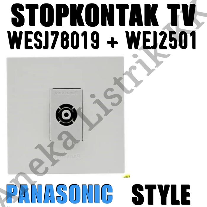 Jual PANASONIC STYLE WESJ78019 + WEJ2501 STOPKONTAK TV IB STOP KONTAK ...