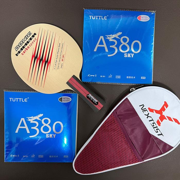Jual Bat Pingpong Donic Original Carbo Speed Plus Karet China set ...