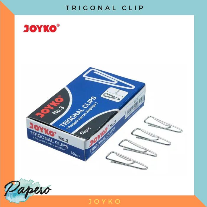 Jual Trigonal Clip Klip Penjepit Kertas Segitiga Joyko No.3 - Kota ...
