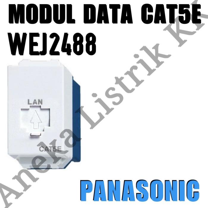 Jual PANASONIC WIDE WEJ78019 + WEJ2488 STOP KONTAK DATA CAT5 CAT5E CAT ...