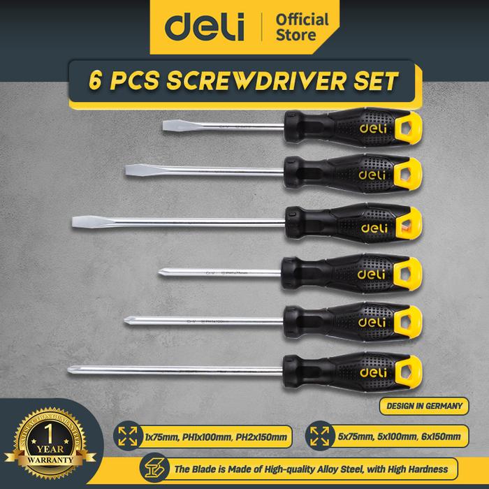 Promo Deli Screwdriver Set / Obeng Set 6 Pcs EDL620006 - Kab. Tangerang ...