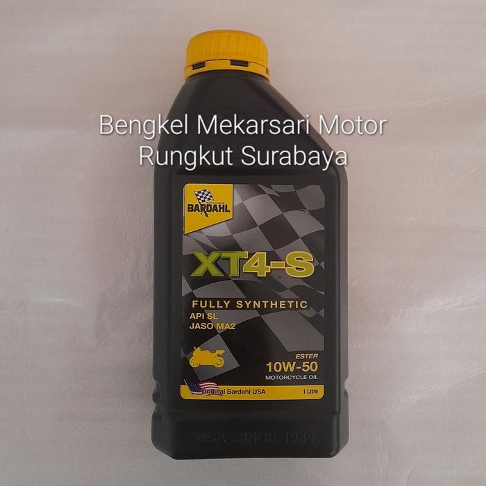 Jual Oli Motor BARDAHL XT4-S Fully Synthetic 1L API SL jasoMA2 ESTER 10W-50 - Kota Surabaya ...