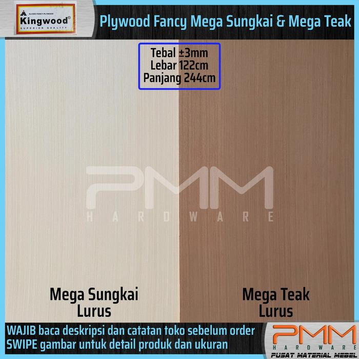 Jual Plywood Triplek Fancy SUNGKAI | JATI | NYATOH 3mm 4x8 122cm x 244 ...