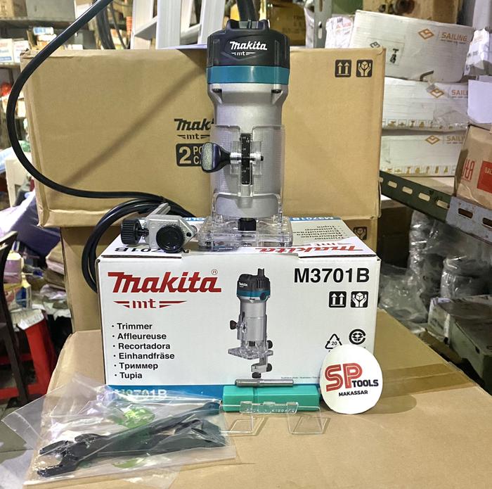 Jual MESIN PROFIL / ROUTER / TRIMMER KECIL KAYU MAKITA M3701B = MT370 ...