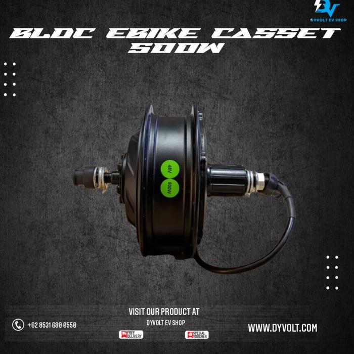 Jual Dinamo Motor BLDC Ebike 500watt Cassette - Kota Bekasi - DYVOLT EV ...