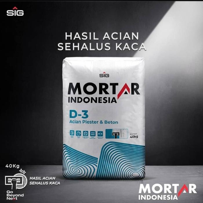 Jual Mortar Indonesia D3 Acian Plester & Beton 40kg MI D3 40kg Mortar ...