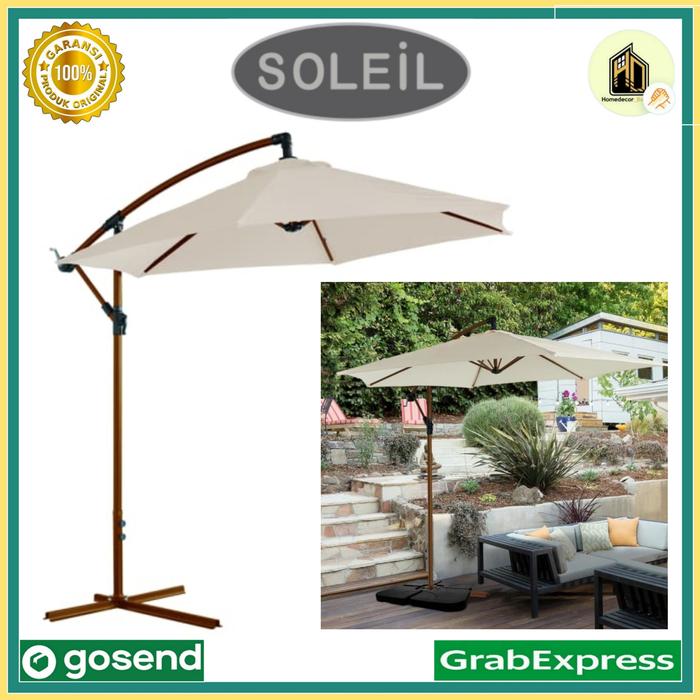 Promo Soleil 2.5 Mtr Banana Payung Taman - Putih Ivory / BANANA ...