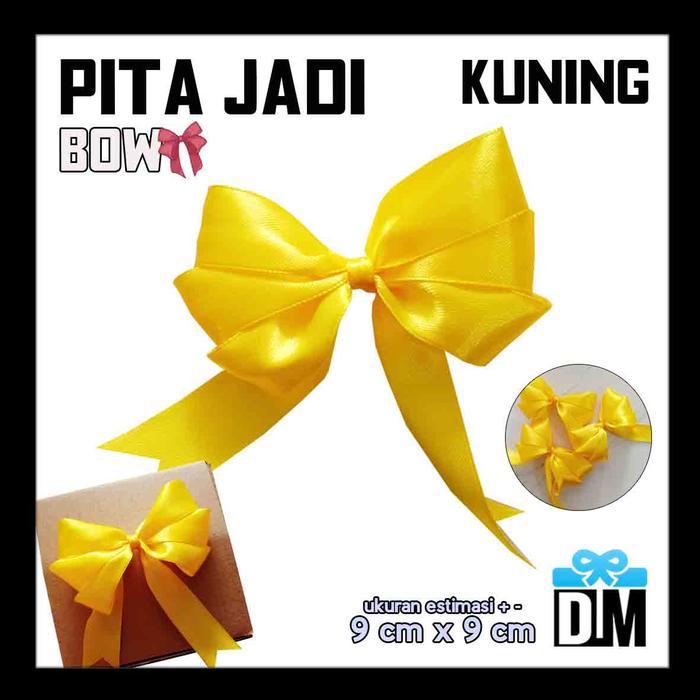 Jual Pita Jadi Bow Simpel Murah Ukuran 9 cm Bow Ribbon Simple Aesthetic ...