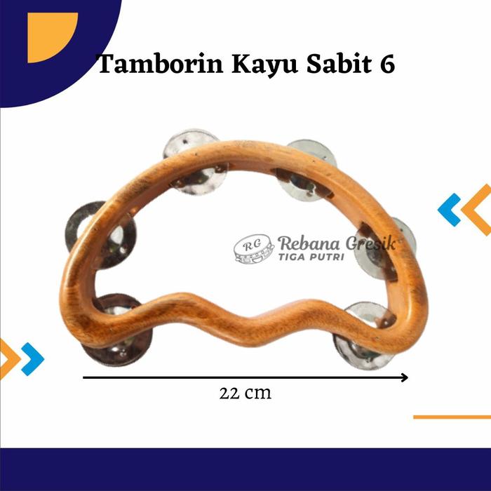 Jual Alat Musik Tamborin Anak Bahan Kayu Kecrek Tambourin Bentuk Sabit ...