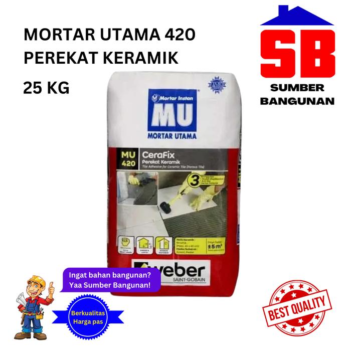 Jual MORTAR UTAMA 420 MU420 MU CERAFIX PEREKAT KERAMIK 25 KG - Kab ...