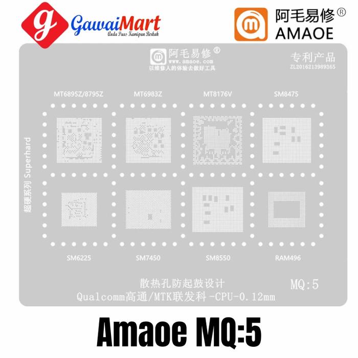 Jual Plat Amaoe MQ5 Cetakan Ic Cpu MT6895Z MT8176V SM8550 SM6225 ORIGINAL - Jakarta Pusat ...