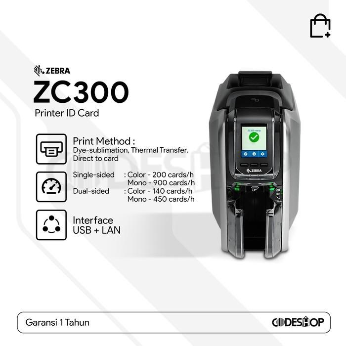 Jual Zebra Zc300 Printer Id Card Mesin Cetak Kartu Satu Sisi Di Seller ...