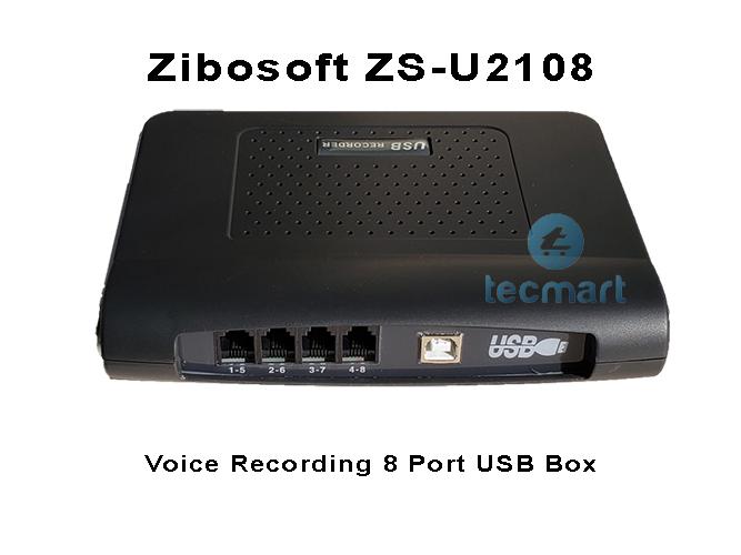 Jual Zibosoft ZS-U2108 - Telephone Voice Recording System - 8port USB ...