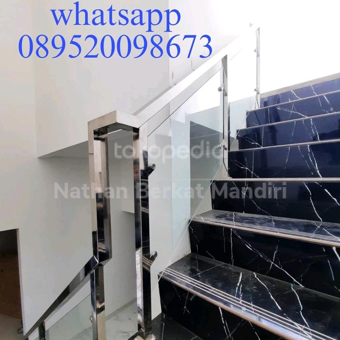Jual Railing tangga dan balkon full stainless dan kaca tempered ...