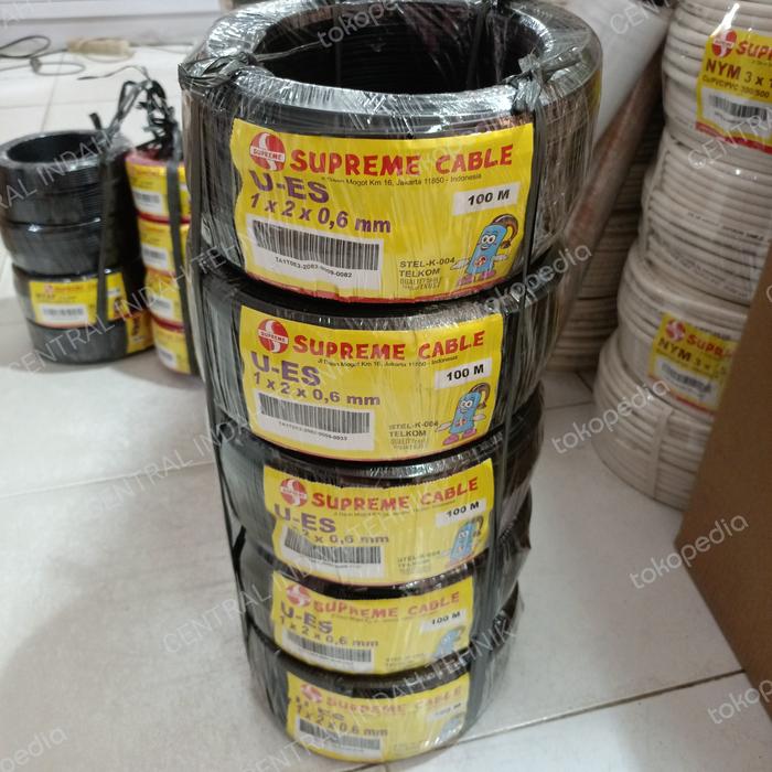 Jual kabel telp telpon listrik supreme u-es 1x2x0.6 mm 100 meter ...