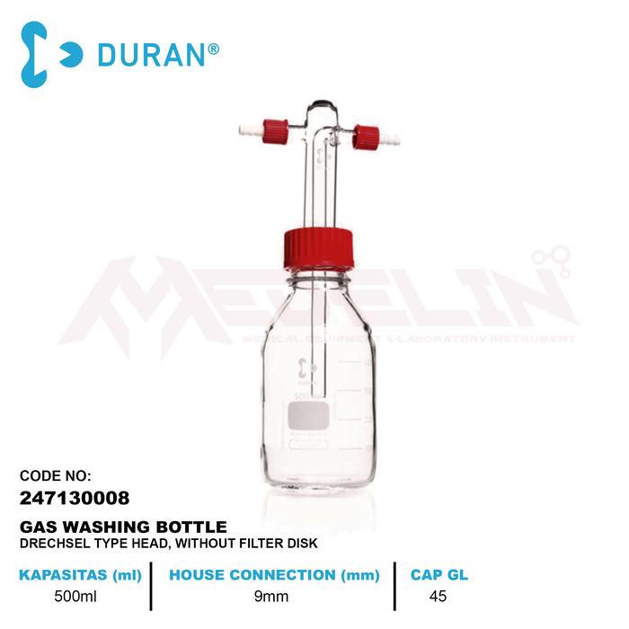 Jual DURAN® Gas Washing Bottle without filter disk 500ml - Kota Depok ...