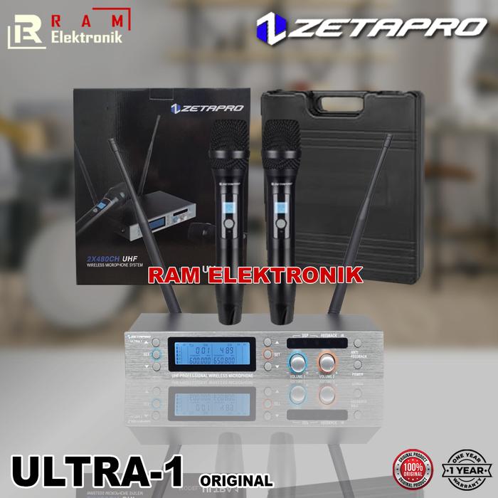 Jual ZETAPRO ULTRA-1 / ULTRA 1 Mic Microphone Wireless 2 Handle ...