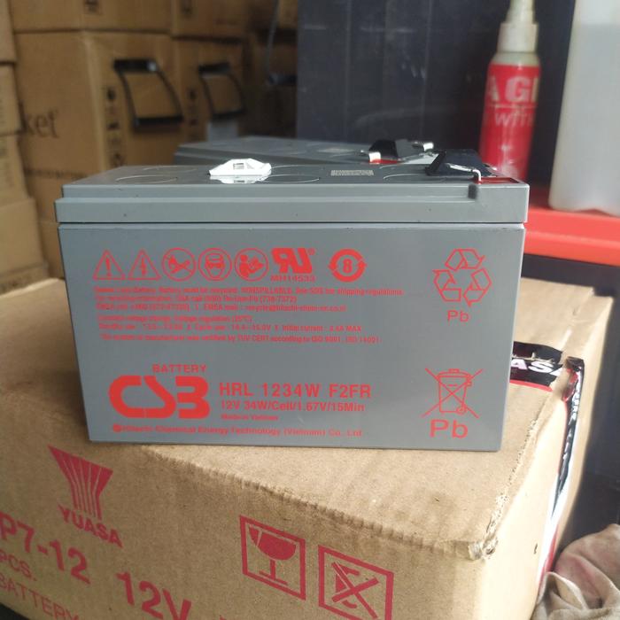 Jual battery vrla /kering csb HRL 1234W F2FR ( 12v 9ah) original server ...