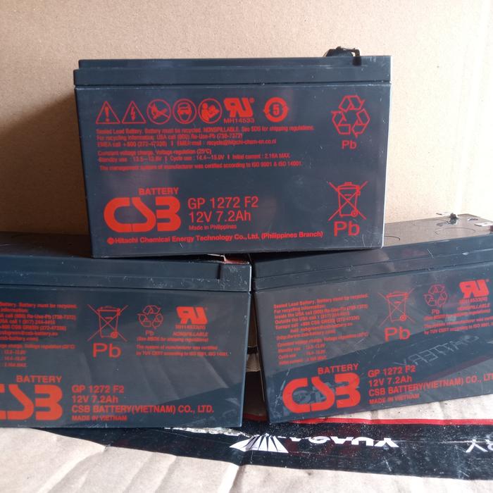 Jual BATTERY CSB GP 1272 F2 ( 12V 7.2 AH) MADE IN PHILIPPINES ORIGINAL ...