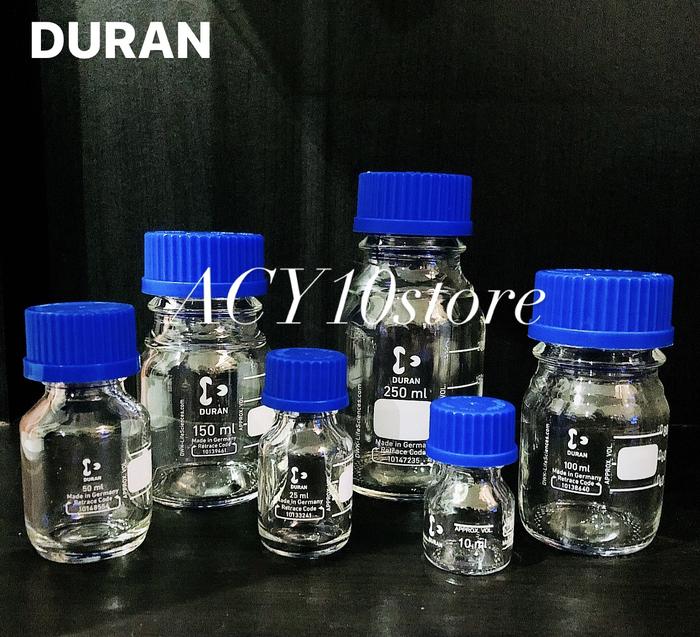 Jual Laboratory Bottle / Lab Botol DURAN Clear 10ml, 25ml, 50ml, 100ml ...