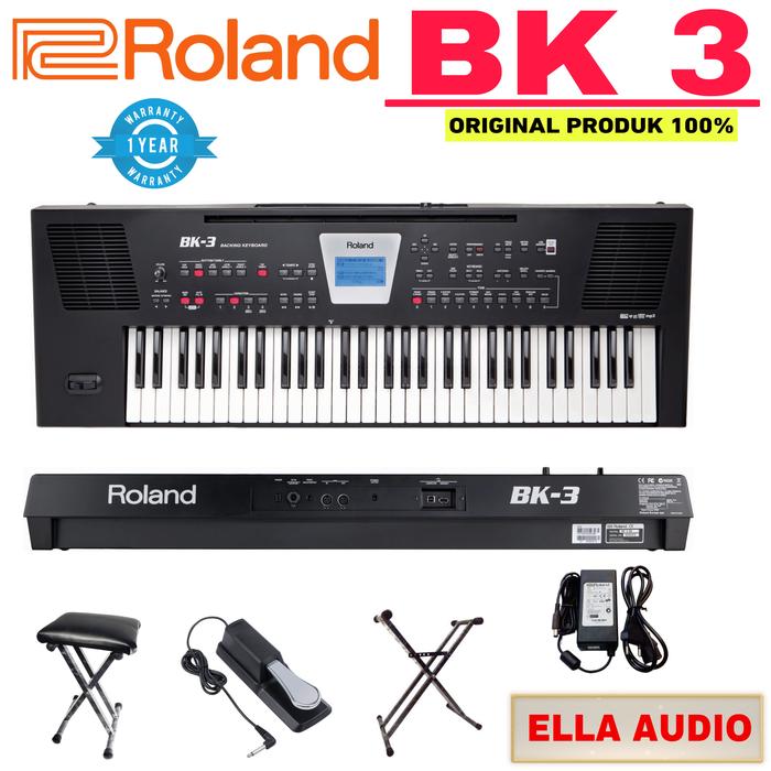 Jual Roland Bk3 Keyboard Arranger Backing Key- black Original - Jakarta ...
