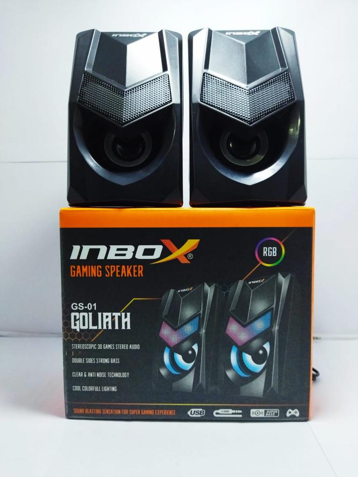 Jual Speaker gaming RGB INBOX GS-01 Goliath GS 01 Speaker PC USB SUPER BASS - Kota Medan ...