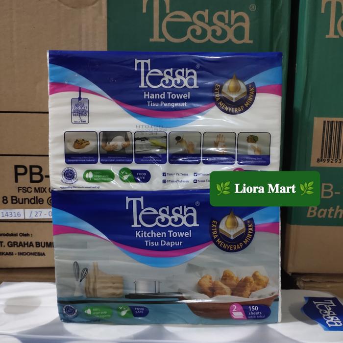 Jual Tessa tissue dapur hand towel tisu Pengesat 2ply 150 sheet food ...