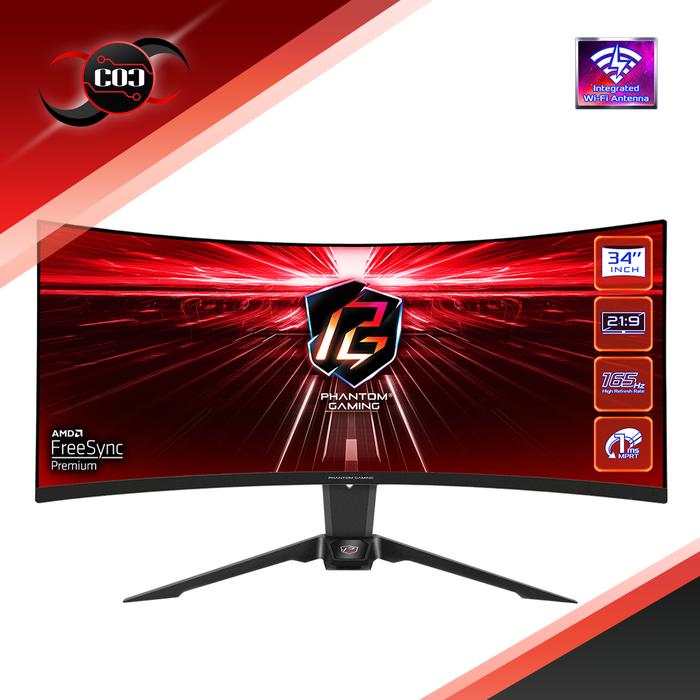 Promo ASRock Phantom Gaming PG34WQ15R2B Curved Gaming Monitor Cicil 0% ...