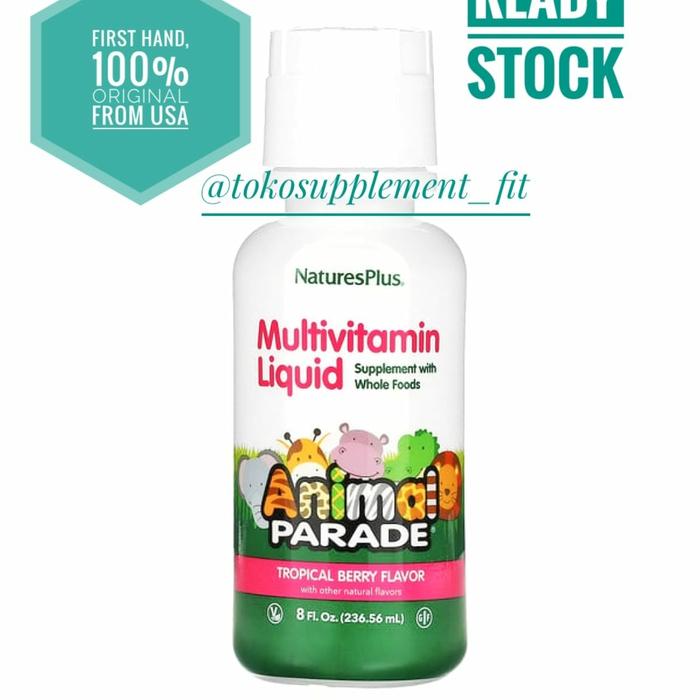 Jual NaturePlus, Animal parade Children Liquid Multivitamin 236.56mL - Kota Makassar ...