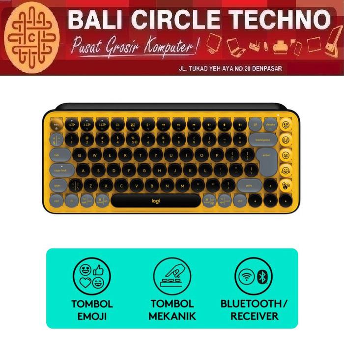 Jual Logitech POP Keys Keyboard Wireless Mechanical with Emoji Keys ...