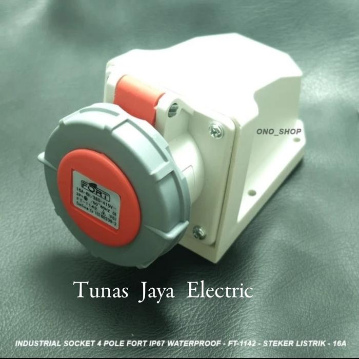 Jual Industrial Surface Wall Socket 16A 4Pole IP67 FORT - Kota Surabaya ...